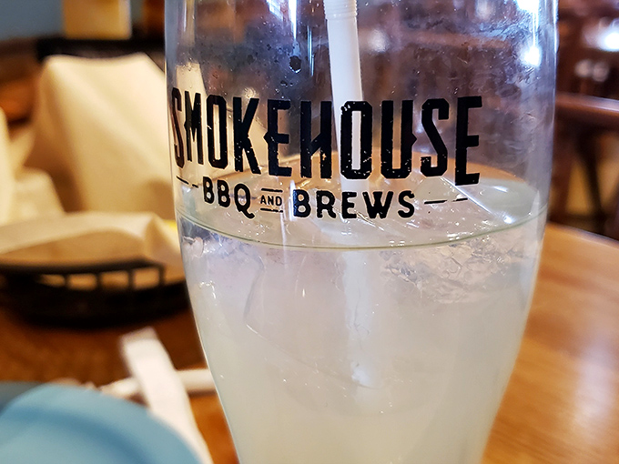 A glass of lemonade branded with pride – because after a barbecue feast, you need something to cut through the richness like a refreshing liquid palate cleanser.