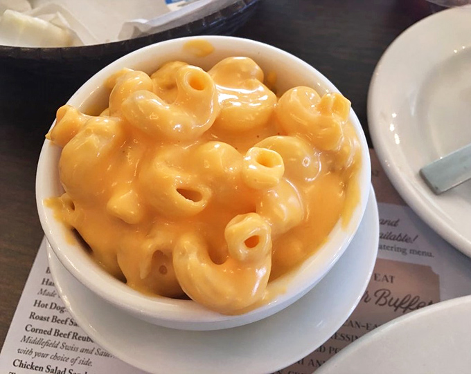Mac and cheese that achieves that perfect molten-gold consistency &ndash; childhood nostalgia upgraded to gourmet status.
