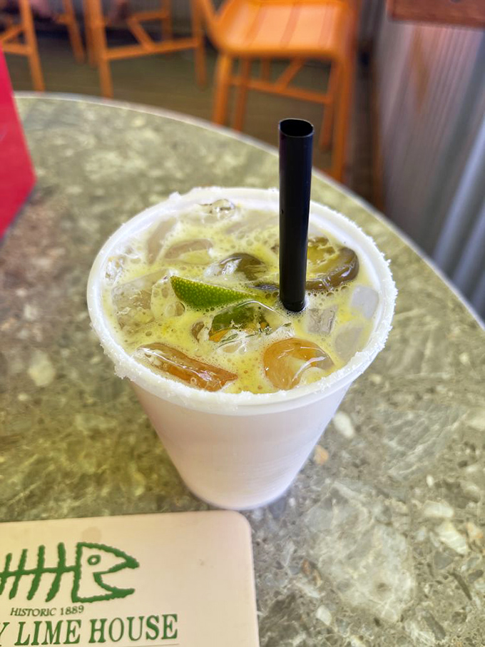 This margarita isn't just a drink; it's liquid vacation therapy with a salt rim prescription that doctors should really consider approving.