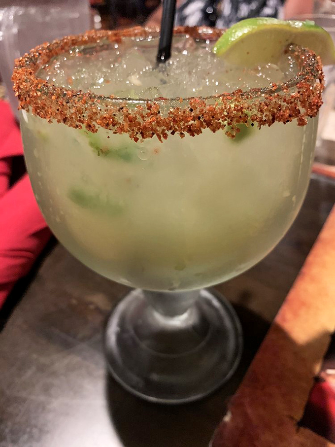 Their margarita's salt rim is like the perfect frame around a work of art&mdash;except this masterpiece disappears with delightful sips.
