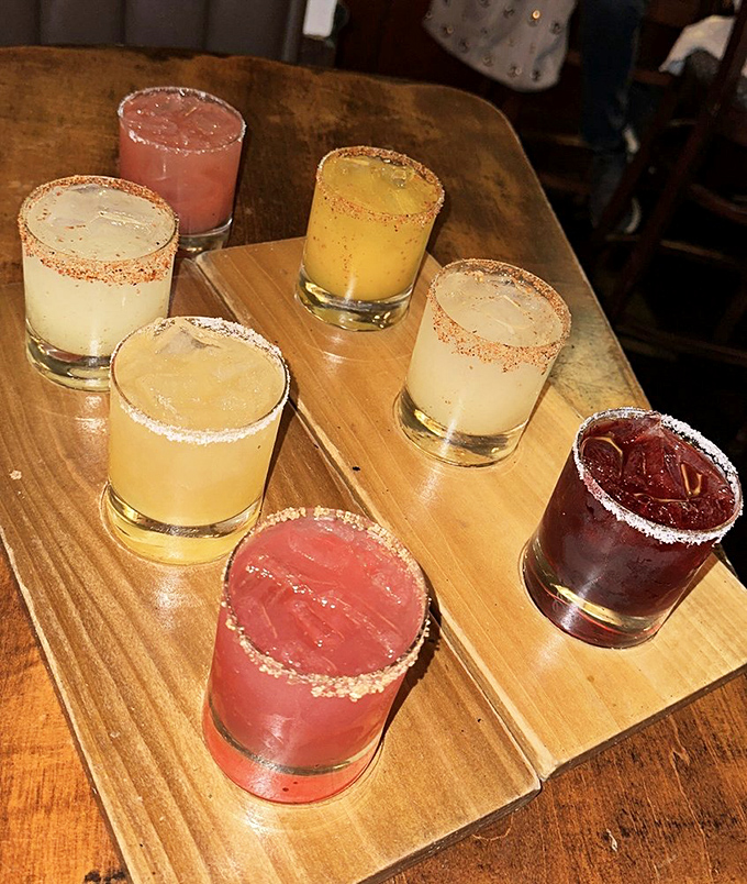 A rainbow of margaritas that promises flavor adventures beyond the standard lime&mdash;liquid vacation samplers with salt-rimmed sophistication.