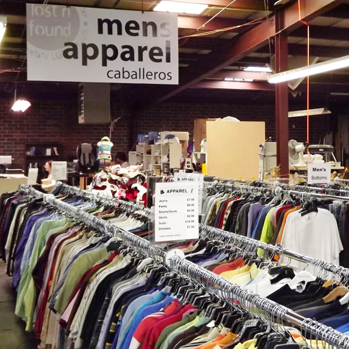 Men's apparel organized by color and type&mdash;a rainbow of possibilities for refreshing your wardrobe without the sticker shock.