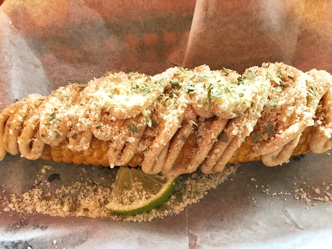 Mexican street corn gets the beach treatment, because why should tacos have all the fun?