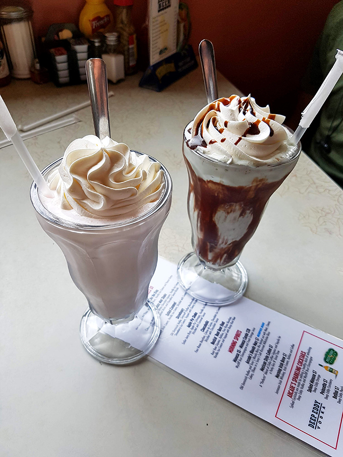 Twin milkshakes dressed in their Sunday best with whipped cream hats &ndash; desserts so photogenic they deserve their own Instagram account.