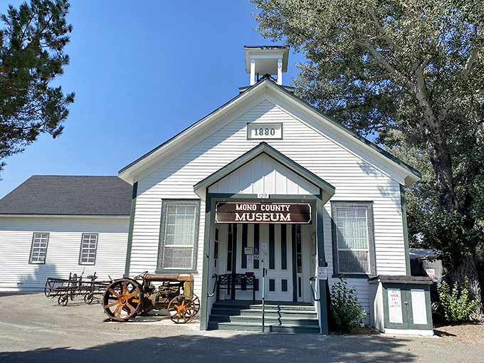 The Mono County Museum stands ready to transport visitors back in time, complete with vintage farm equipment that makes modern tractors look downright boring.