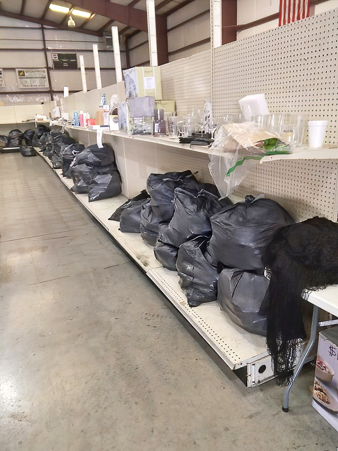 Mystery bags line the shelves like Christmas morning in a plain wrapper. What's inside? Only the brave will discover.