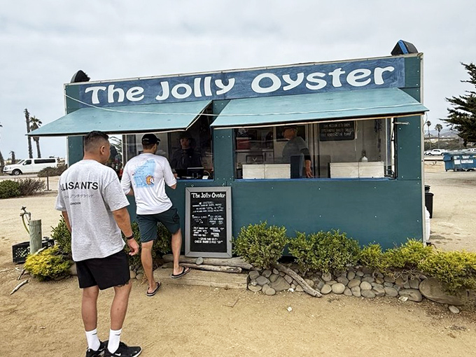 The line forms here for seafood epiphanies. This humble order window has launched thousands of "you won't believe what I just ate" text messages.