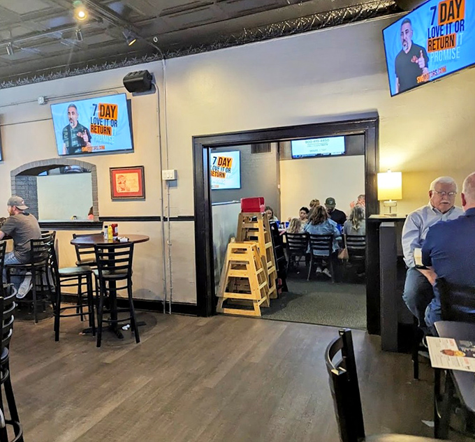 Different rooms create different moods&mdash;this section offers a glimpse into the more intimate dining spaces beyond the main area.