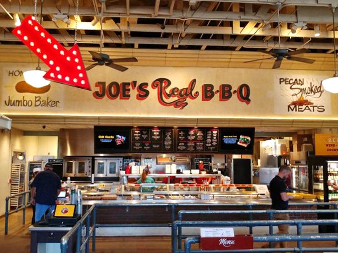 The interior signage proudly proclaims "Pecan Smoked Meats"&mdash;two words that together create more happiness than most full sentences ever could.