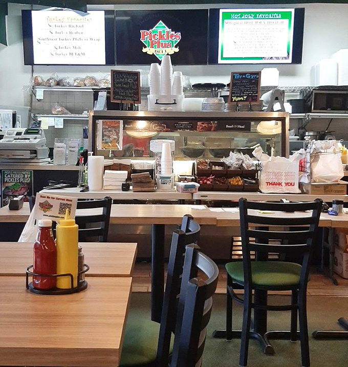 At the counter, where deli magic happens, sandwiches are assembled with the precision of a Swiss watchmaker and the soul of a Jewish grandmother.