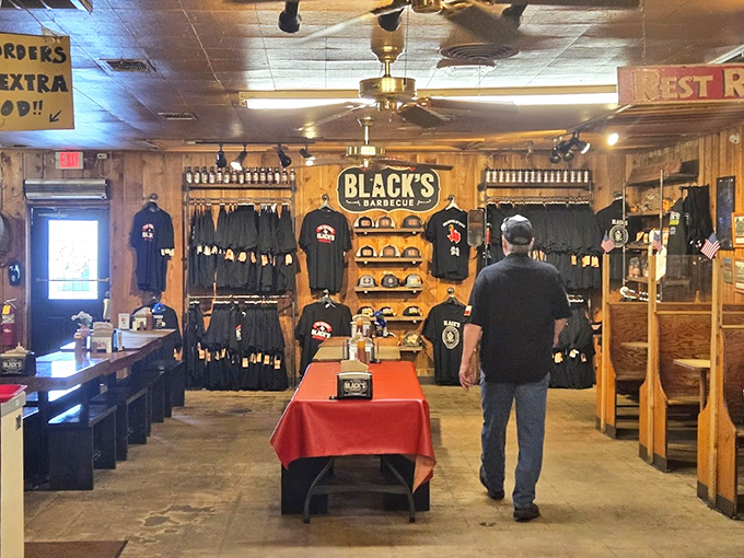 The merchandise corner&mdash;where you can take home a souvenir that lasts longer than your food coma, though not nearly as satisfying.