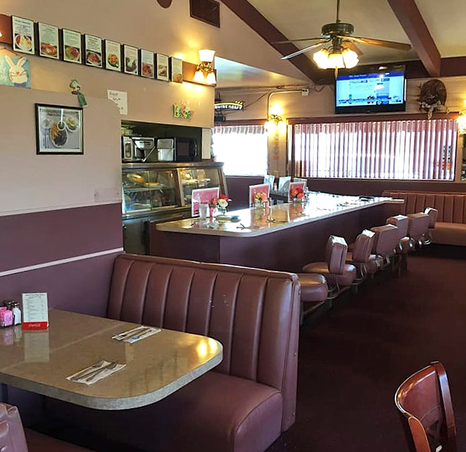 The dining room where memories are made between bites. Notice how nobody's looking at their phones? That's the Charlie's effect.