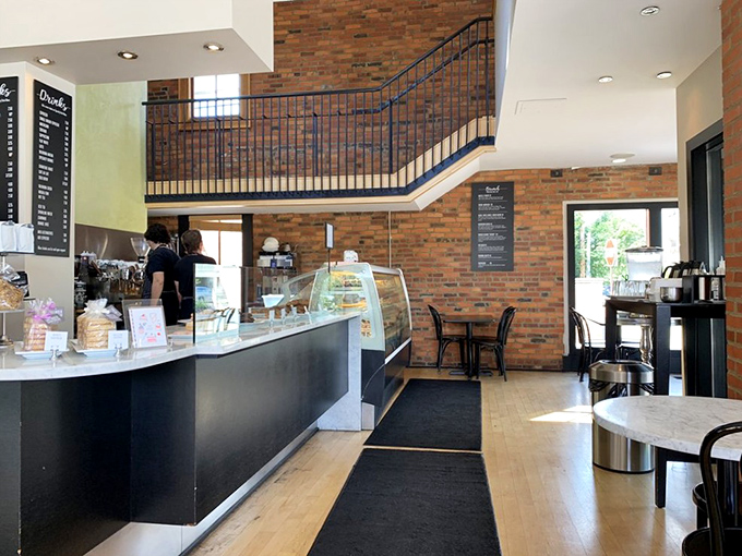 The elegant interior marries rustic brick with modern design elements&mdash;like your sophisticated friend who still knows how to have fun.