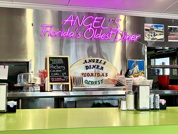 The neon "Florida's Oldest Diner" sign isn't just decoration&mdash;it's a badge of honor earned through decades of feeding hungry Floridians.
