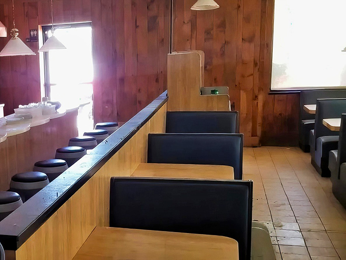 Counter seating: where solo diners become regulars and regulars become family. The heart of any great diner experience.