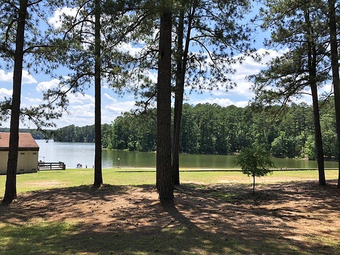 These grounds prove that "roughing it" is a relative term when electricity is involved.