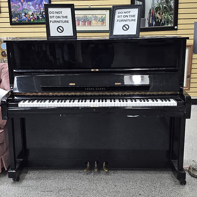 This piano isn't just furniture; it's waiting for its second act. Imagine the Beethoven (or Billy Joel) that could flow from those keys.