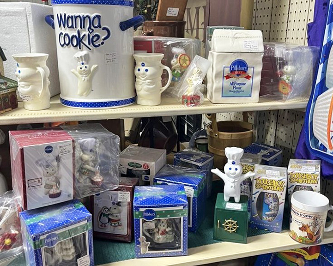 The Pillsbury Doughboy collection! That "Wanna Cookie?" jar would have me saying "yes" faster than you can poke the Doughboy's tummy.