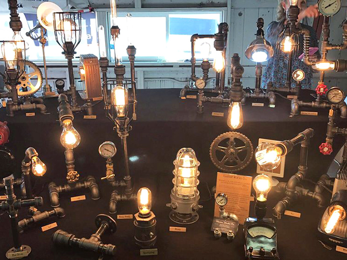 Industrial chic meets steampunk fantasy in these handcrafted pipe lamps&mdash;illuminating the creative spirit of repurposed design.
