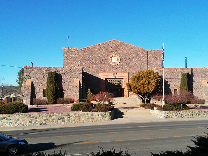 The Prescott Armory's stone facade speaks to a different era. Built solid enough to withstand anything short of a direct hit from nostalgia.