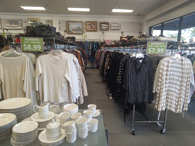 Women's tops for $8.99? In this economy? The Council Shop laughs in the face of inflation with prices from a gentler era.