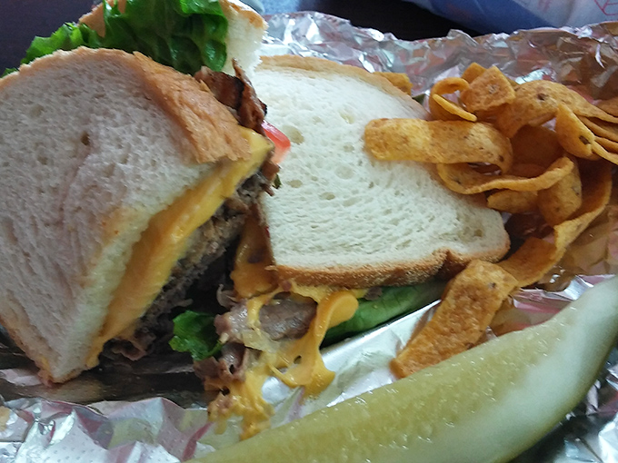 A sandwich that demands to be eaten with both hands and your full attention. The roast beef is the headliner, but the supporting cast deserves applause too.