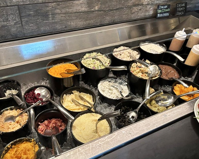 The salad bar&mdash;that Midwestern monument to self-restraint and good intentions&mdash;before the main course arrives and steals the show.