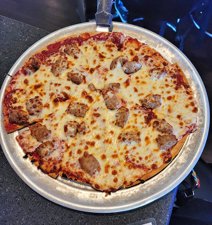 Pizza perfection that proves cheese and sausage were meant to be together, like peanut butter and jelly's more sophisticated cousins.