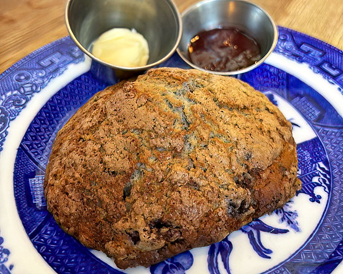 This scone isn't messing around &ndash; it's the Schwarzenegger of baked goods, ready to tackle your hunger.