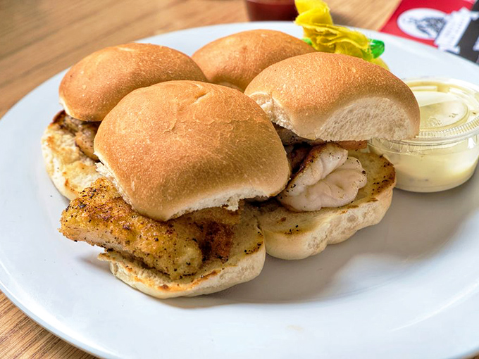 These sliders prove that sometimes the best seafood experiences come in small packages &ndash; like oceanic haiku on a bun.