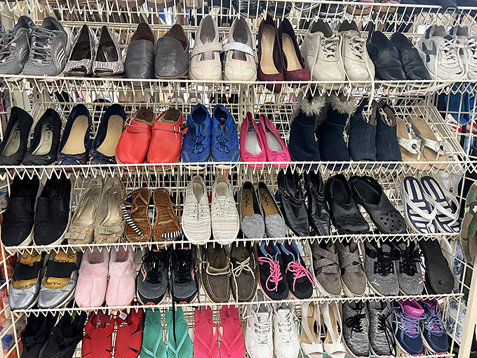 A shoe collection that would make Imelda Marcos jealous, minus the political scandal and with better parking.