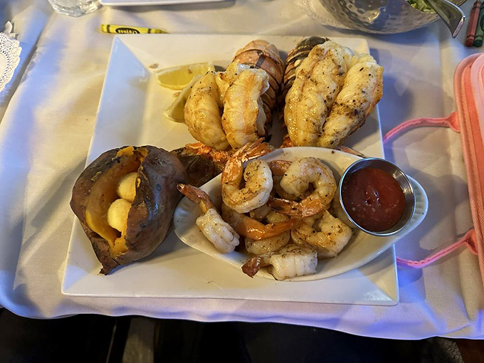 The seafood and potato trifecta that makes you realize some of life's greatest pleasures come on simple white plates.