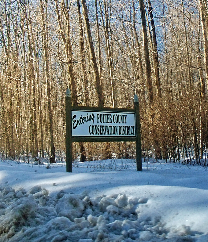 Winter's quiet beauty transforms Potter County into a snow globe come to life. Jack Frost's masterpiece just waiting for tire tracks.