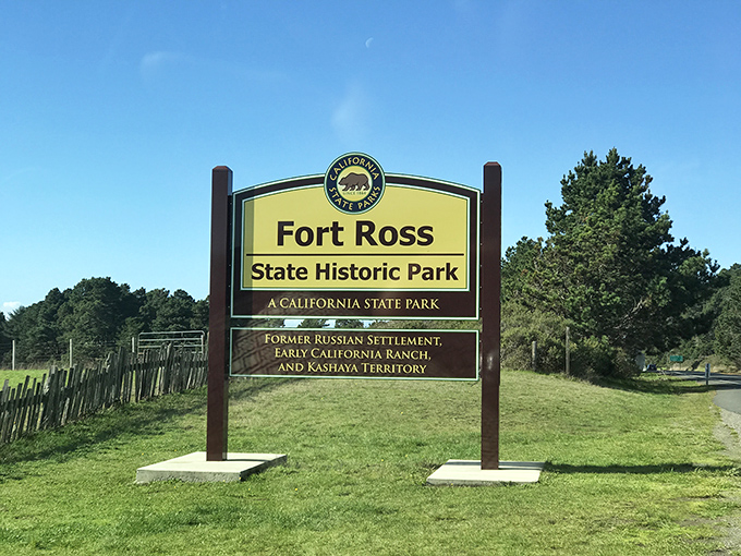 "You are entering Russian territory"&mdash;at least temporarily. This sign marks the boundary between modern California and a fascinating historical detour.