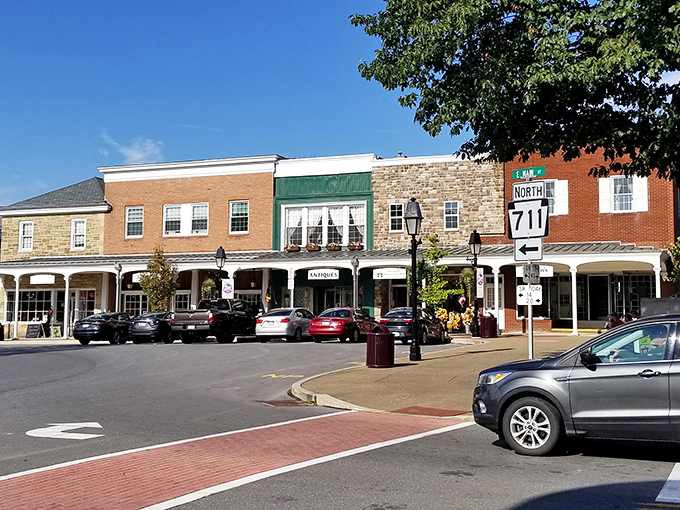 Local shops line the street, offering treasures you'll never find in any suburban mall.
