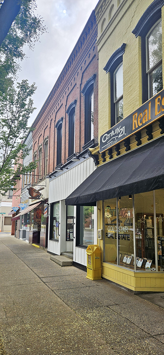 Wellsboro's storefronts showcase a rainbow of architectural styles, where brick, stone, and painted facades create a visual timeline of American small-town evolution.