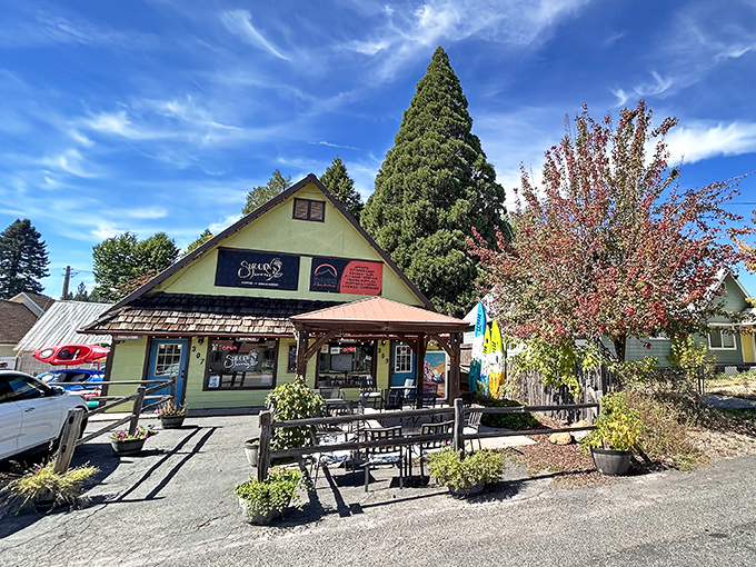 Sojourn Coffee offers the perfect porch for pretending you're a local while plotting your permanent escape from city life.