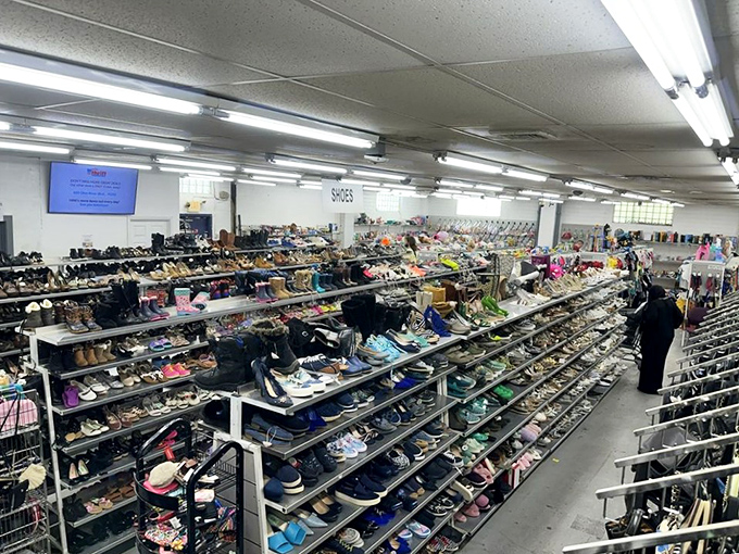 Department stores wish they had this much square footage. The bright, organized interior makes treasure hunting less overwhelming and more like a well-planned expedition.