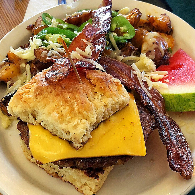 This spicy sausage biscuit delivers morning heat that wakes up taste buds and warms the heart.