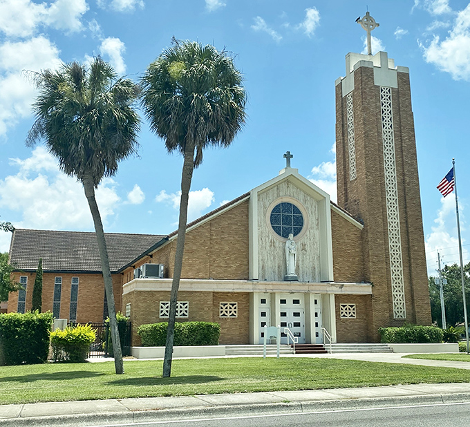 St. Joseph Catholic Church combines Florida's Spanish influences with mid-century design&mdash;architectural fusion that somehow works beautifully under that brilliant blue sky. 