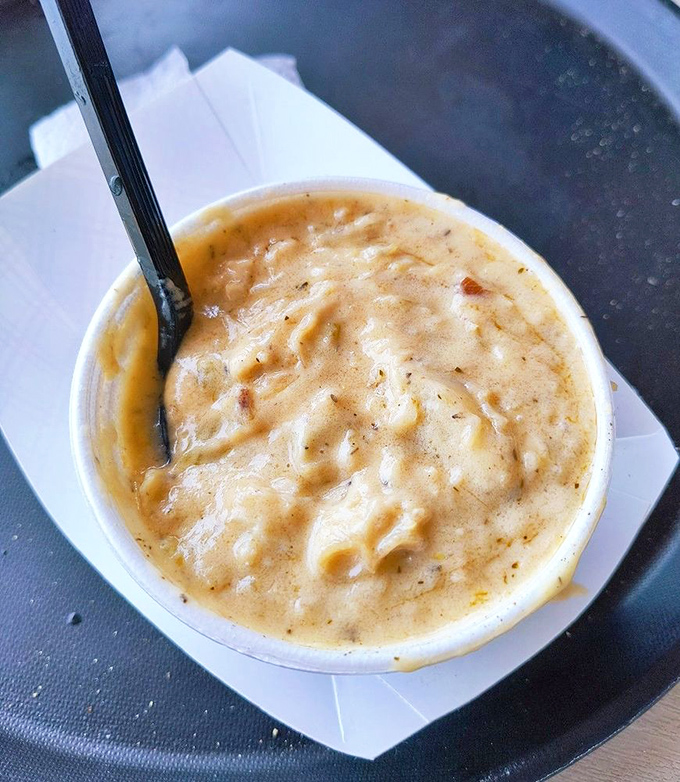 Stone crab chowder thick enough to float a spoon and rich enough to make millionaires jealous.