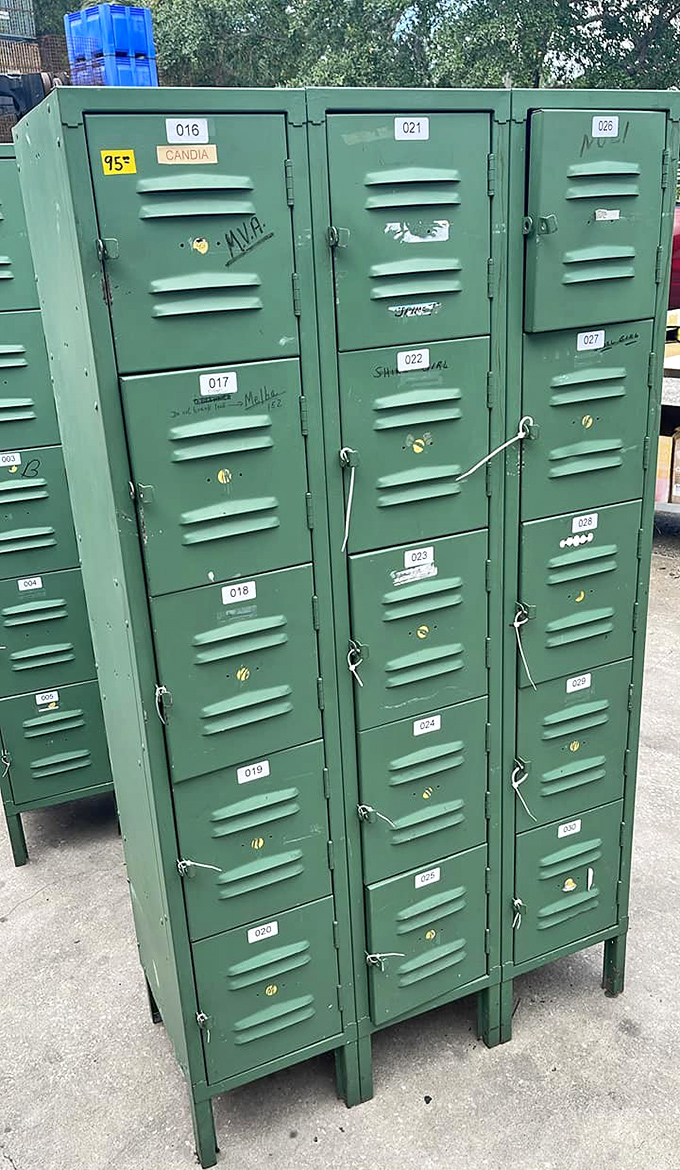 Military-grade lockers that have seen things. Perfect for the garage, workshop, or your doomsday bunker&mdash;we don't judge.
