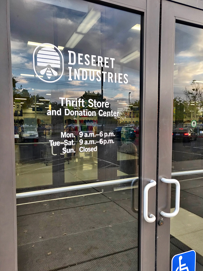 The store hours sign &ndash; memorize these numbers like you would your favorite takeout menu. Thrifting waits for no one!