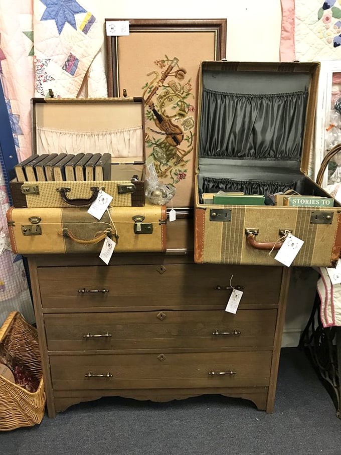 Vintage suitcases &ndash; not just luggage but vessels of possibility, each one holding the ghost of adventures past.