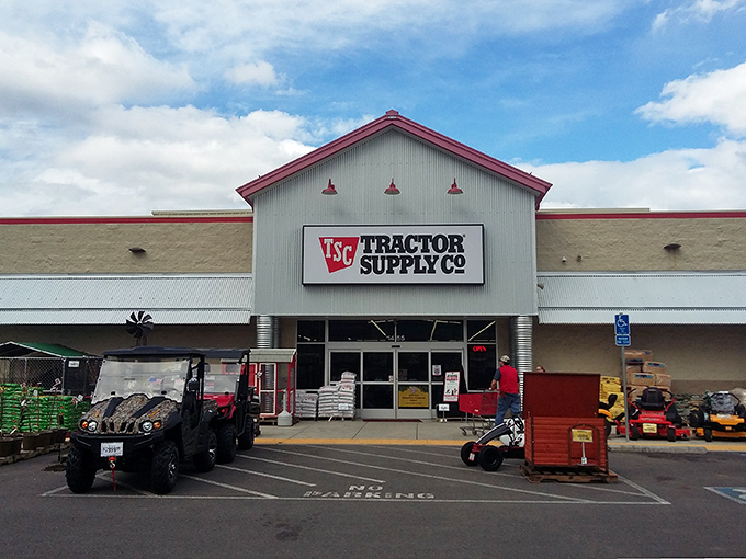 Tractor Supply Co. reminds visitors they're in real rural America, where practical needs trump pretension and retirement hobbies might include actual tractors.