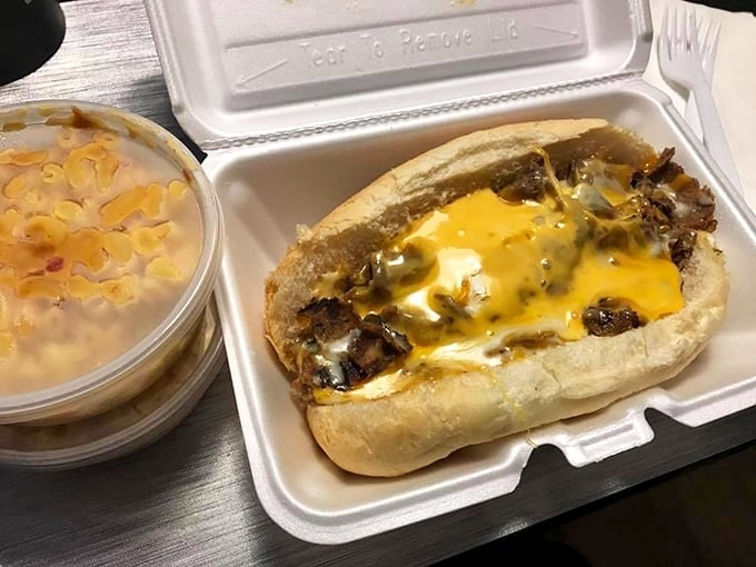 A cheesesteak that requires both hands and several napkins is always a good sign. This beauty combines Philadelphia tradition with Pittsburgh-area hospitality in every bite.