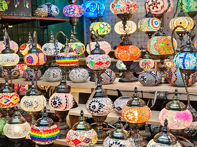 These Turkish mosaic lamps transform any Florida lanai into an exotic bazaar. Instant ambiance without the international airfare!