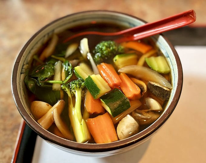 A vegetable udon soup that could heal whatever ails you, whether it's a cold, a bad day, or just hunger.