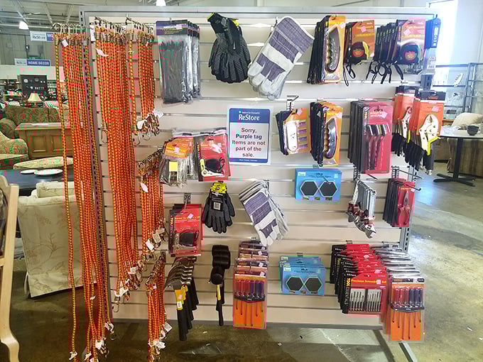 The accessories wall&mdash;where your next home improvement project begins and your excuses for procrastination end.