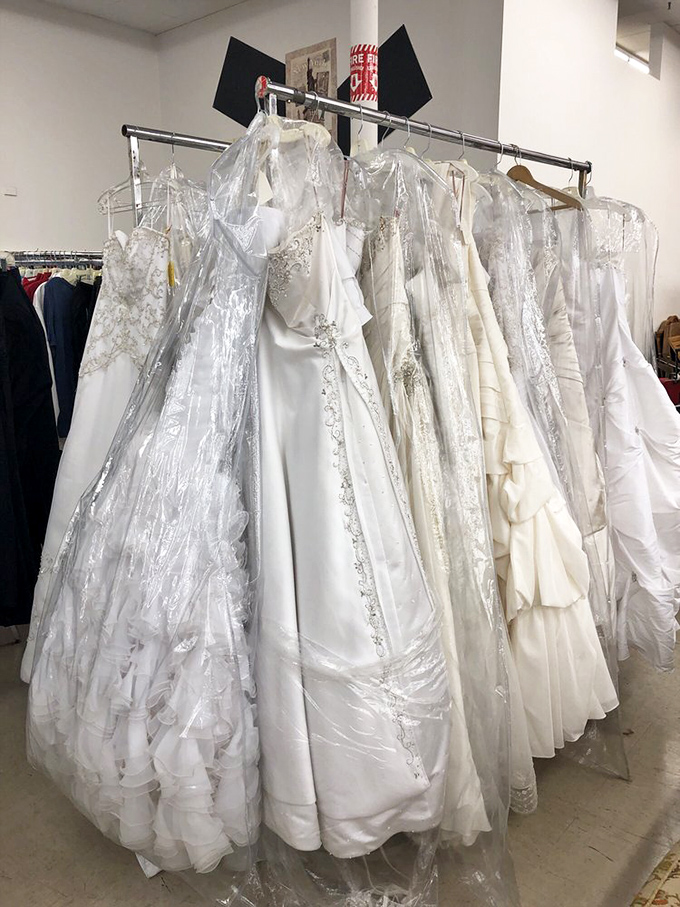 Wedding dress row: where "I do" gowns await their second chance at romance. Something borrowed, something new-to-you.